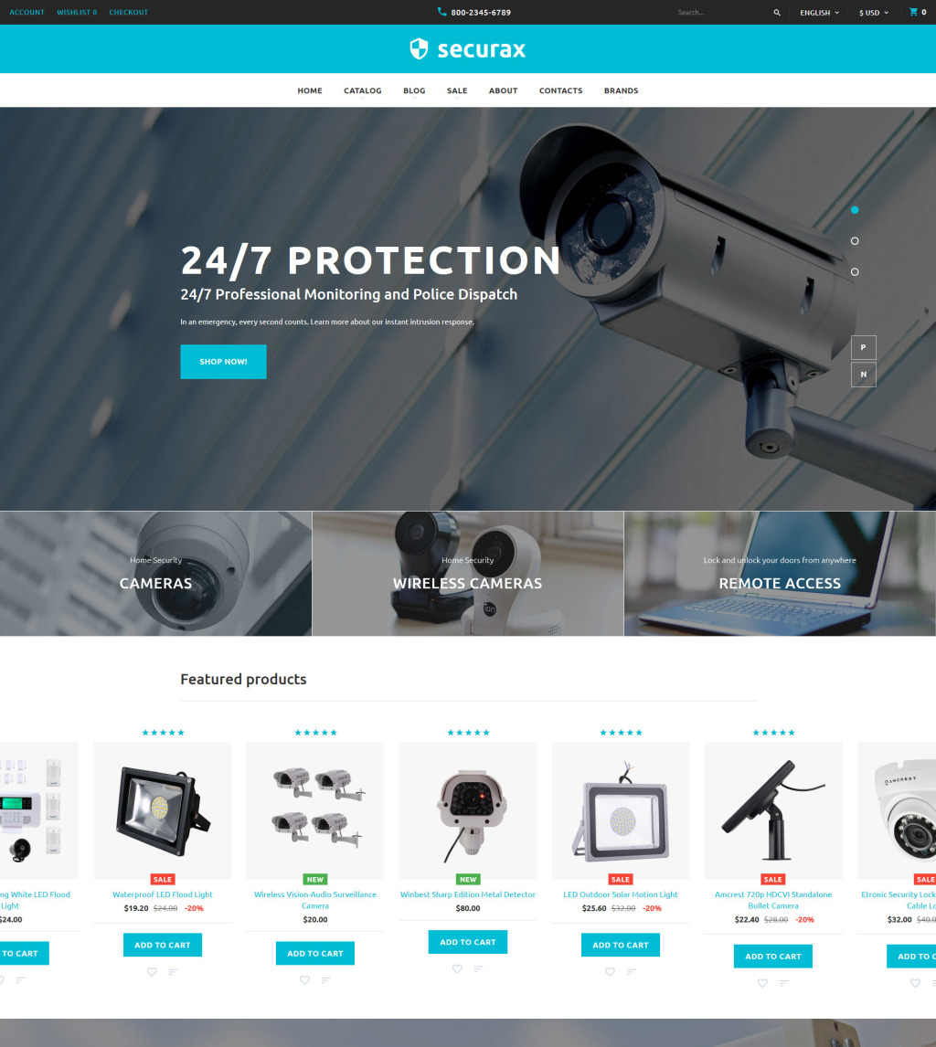 Securax - Security Equipment Store Responsive OpenCart Template #63622