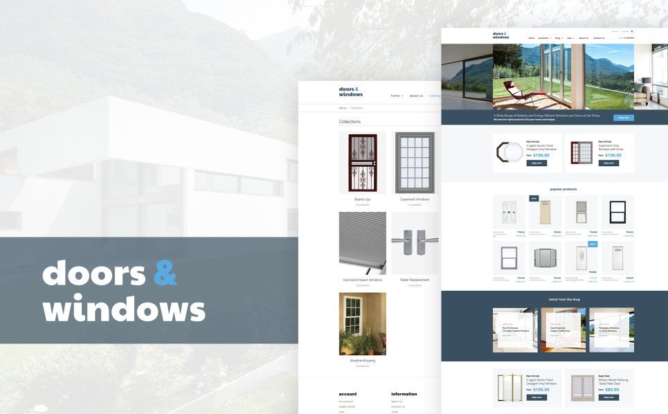 Windows & Doors Responsive Shopify Theme #63914