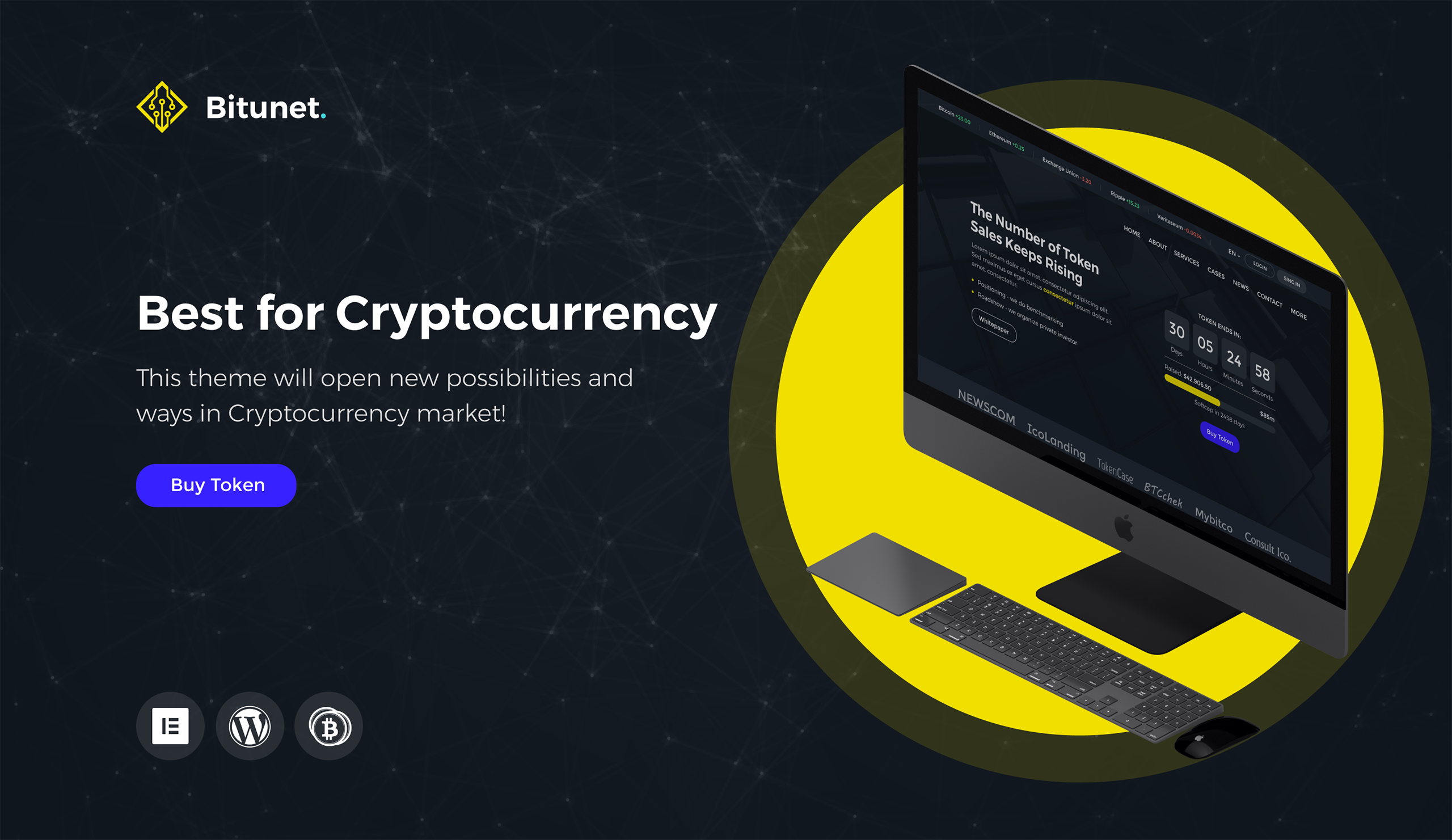 Bitunet – Cryptocurrency WordPress Elementor Theme WordPress Theme – Zemez