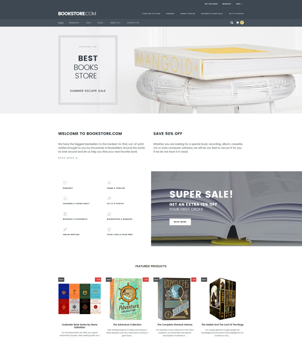 Books Responsive Shopify Theme #64927