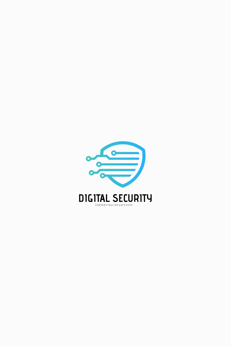 Digital Shield Security Logo Template #65534