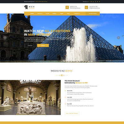Premium Museum WordPress Themes | TemplateMonster