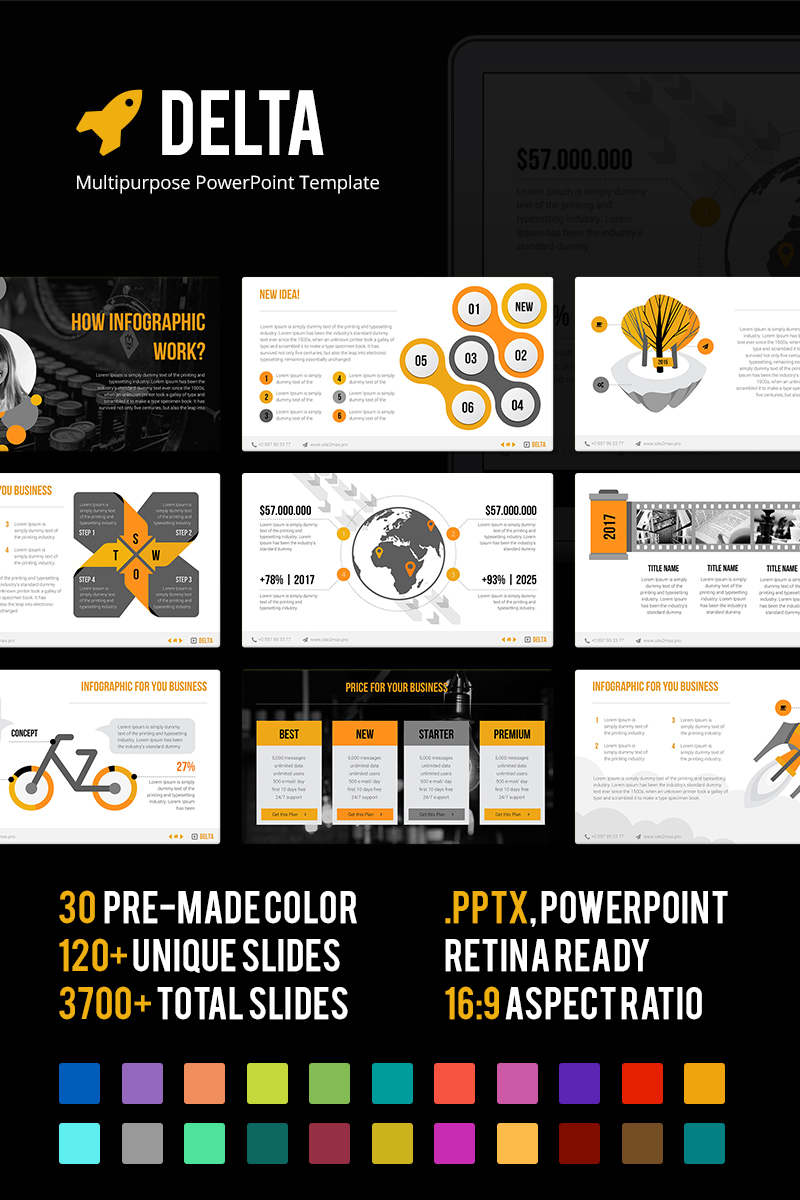 Delta Multipurpose PowerPoint Template #65893