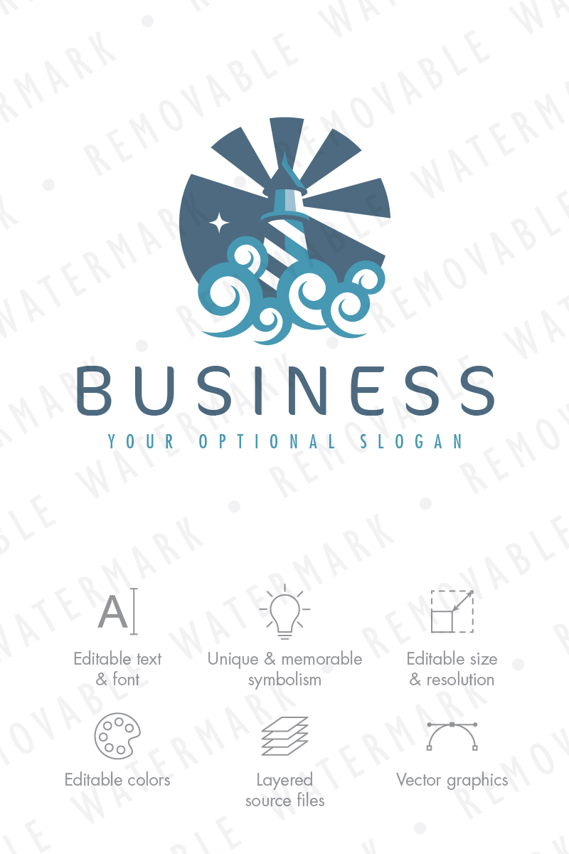 Download Beacon of Light Logo Template - Шаблон логотипа на тему графика