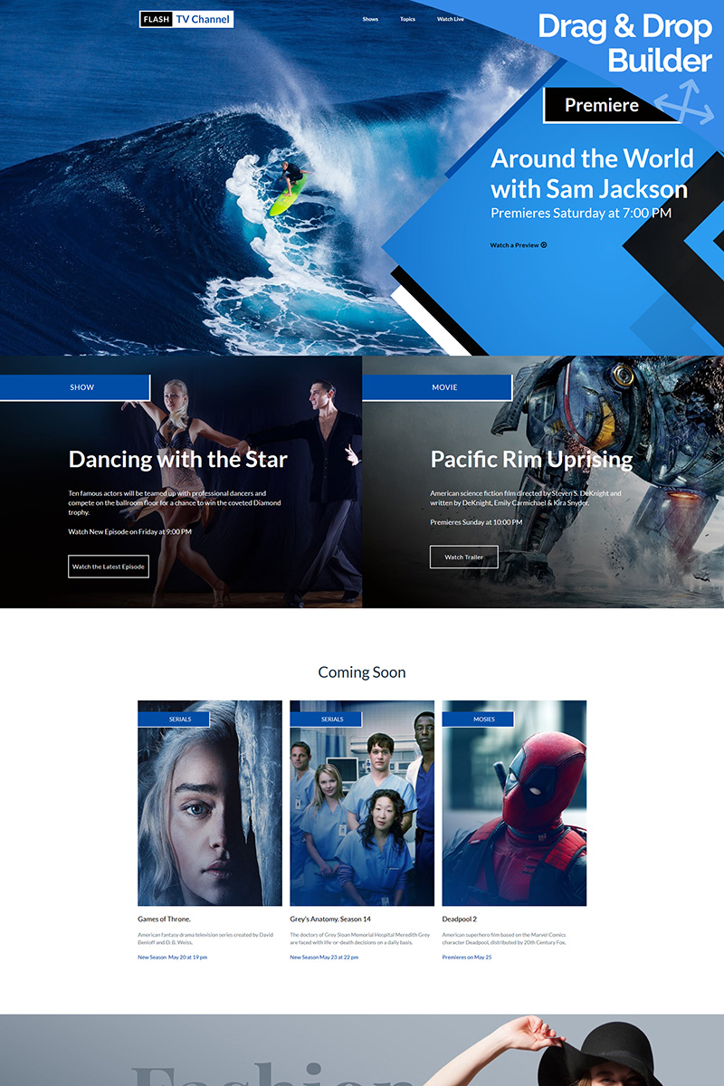 Templates e Temas para Canal de TV | TemplateMonster