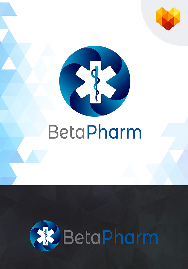 Beta Pharm Medical Logo Template #66578