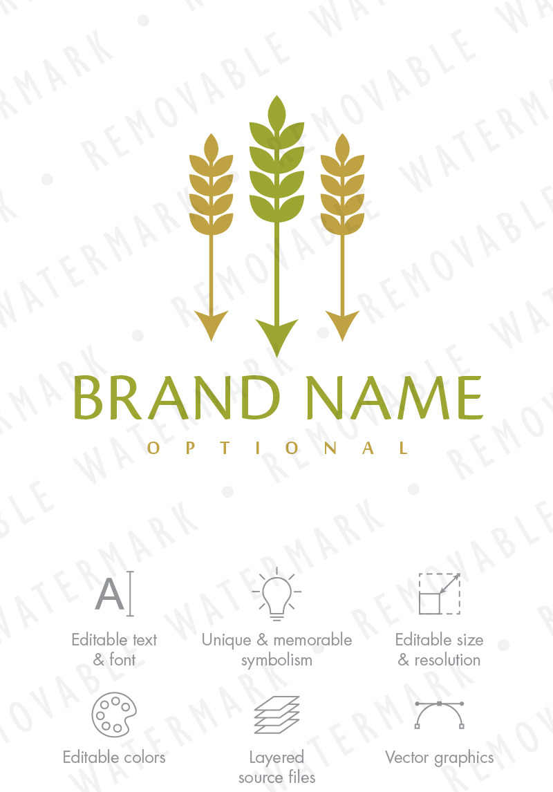 Crop Arrows Logo Template #67102