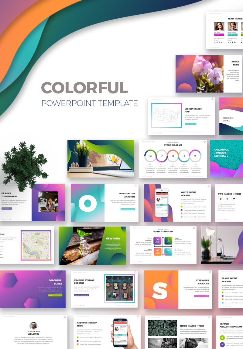 Colorful PowerPoint Template #67853