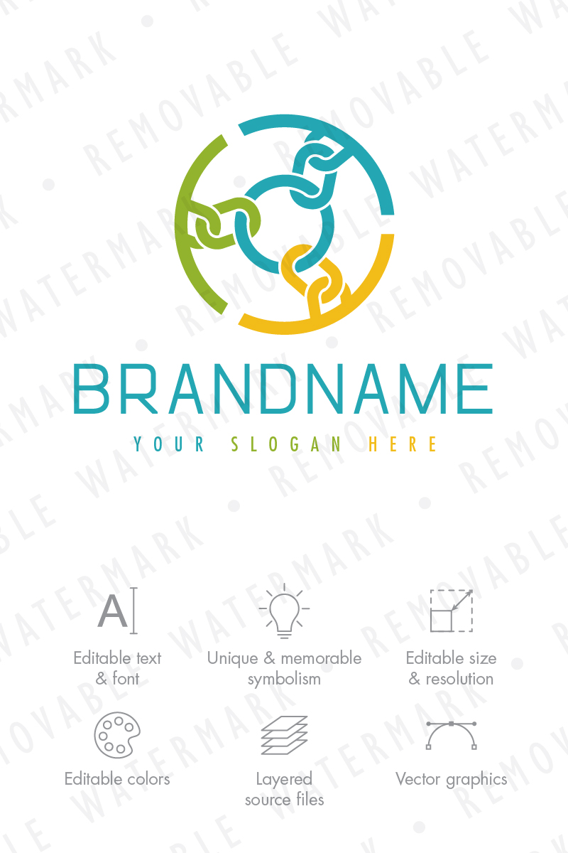 Chain Circle Logo Template #68421