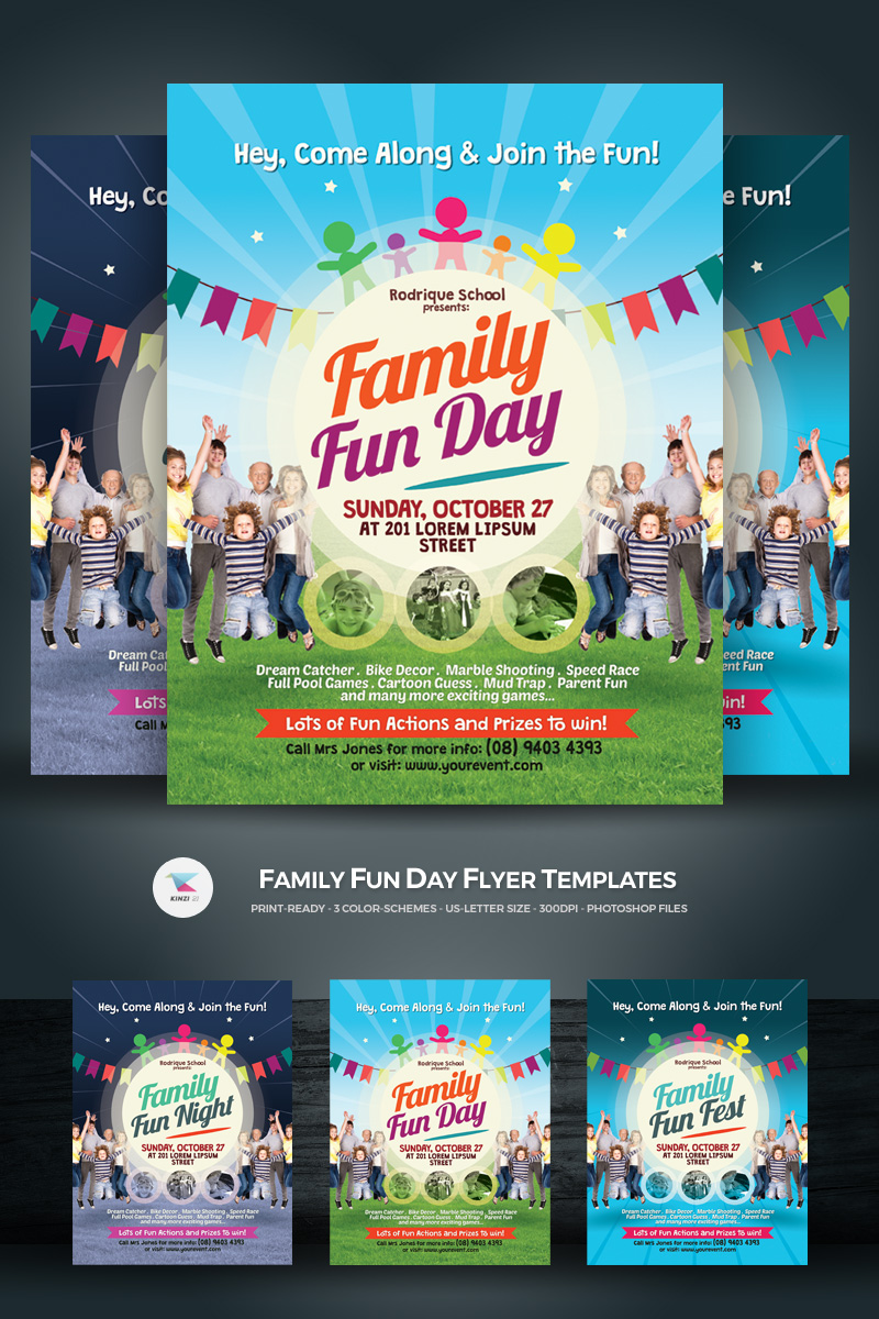 Family Fun Day Flyer Corporate Identity Template 68489