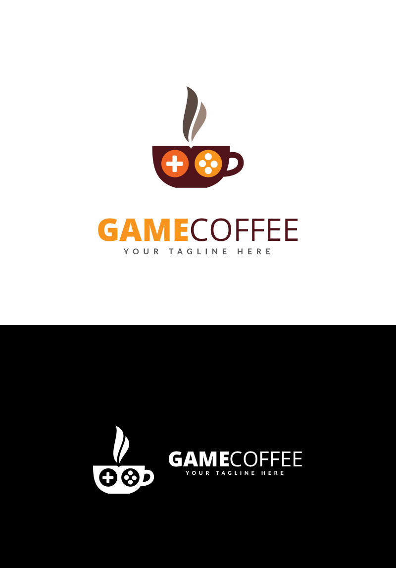 Game Coffee - Logo Template #68437