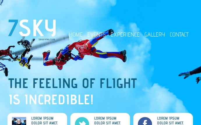 Skydiving Templates | TemplateMonster