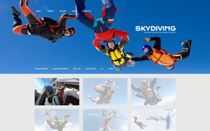 Skydiving Templates | TemplateMonster