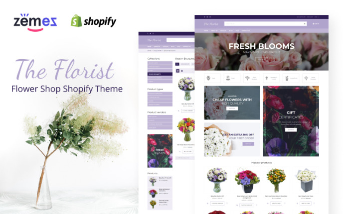 Flozen - MultiPurpose Flower Store Shopify Theme #90819