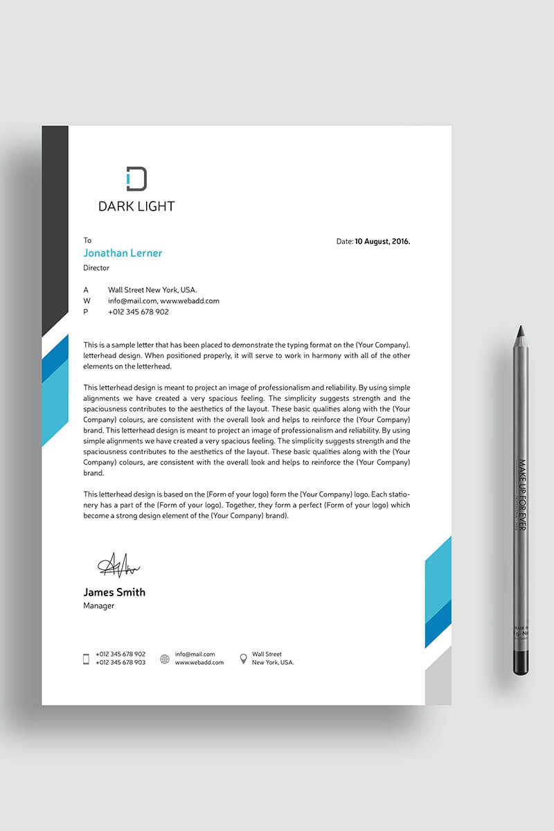 Simple Letterhead Corporate Identity Template 69247