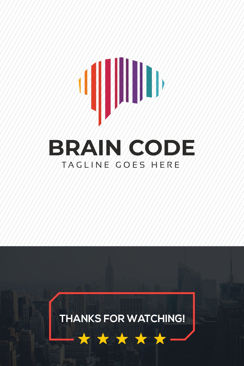 Download Brain Code Logo Template - Шаблон логотипа на тему графика