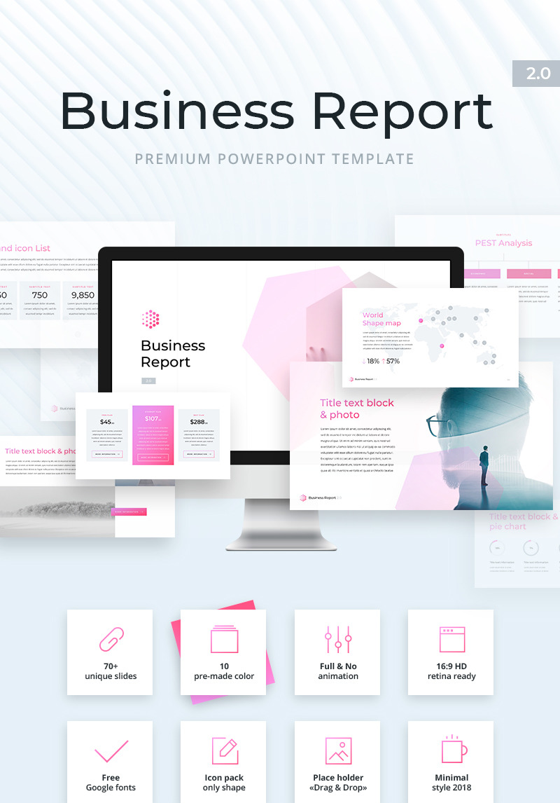 Business Report 2.0 PowerPoint Template #69807
