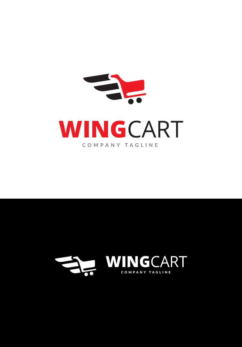 Wing Cart Logo Template #69869