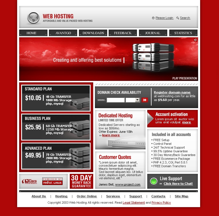 Hosting Php Nuke Template 7081