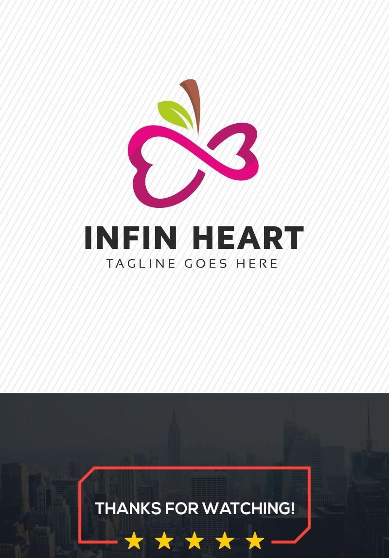Infinity Heart Logo Template #70544
