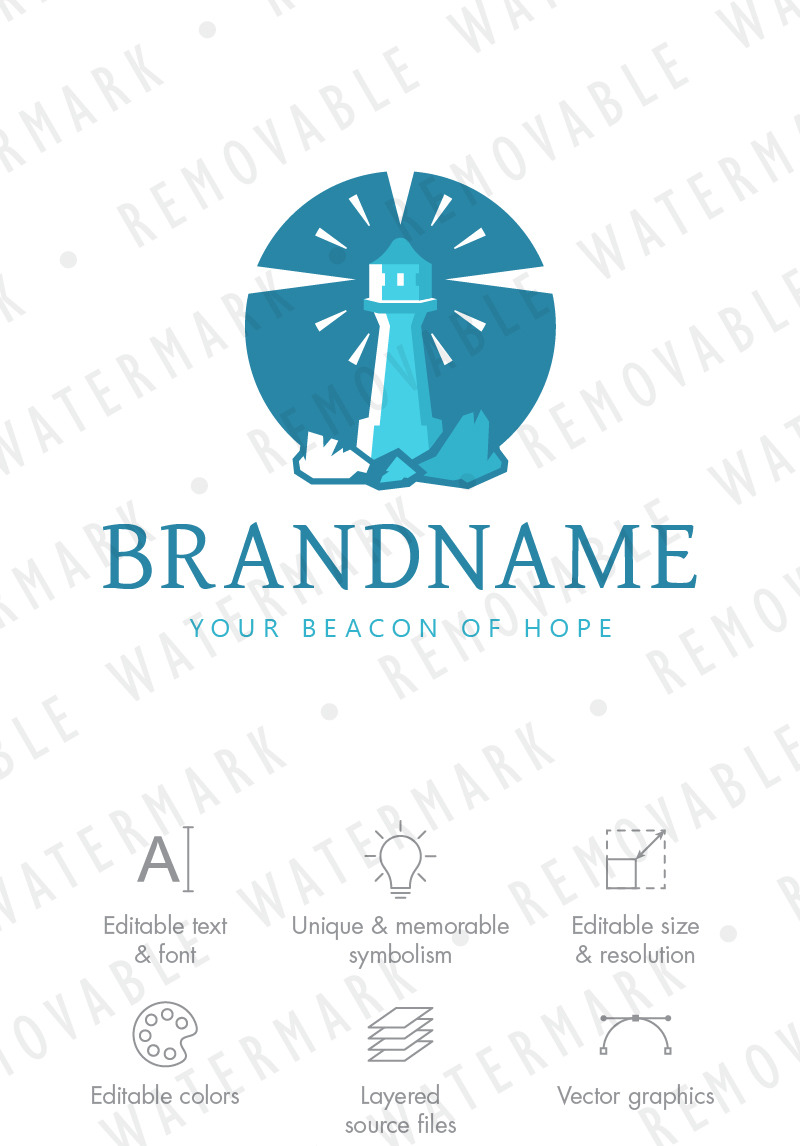 Lighthouse of Hope Logo Template #70548
