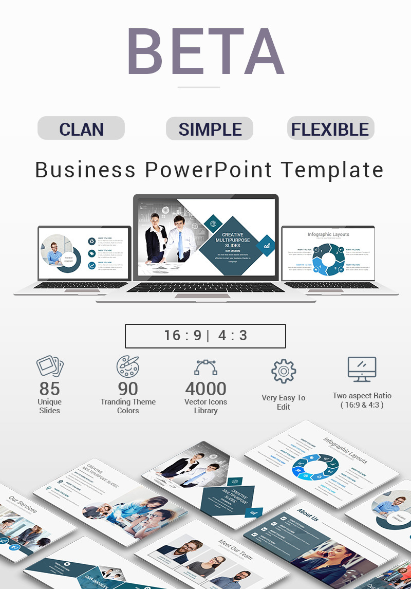 Beta - Creative PowerPoint Template #70613