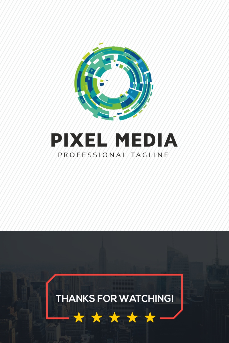 Pixel Media Logo Template #70772