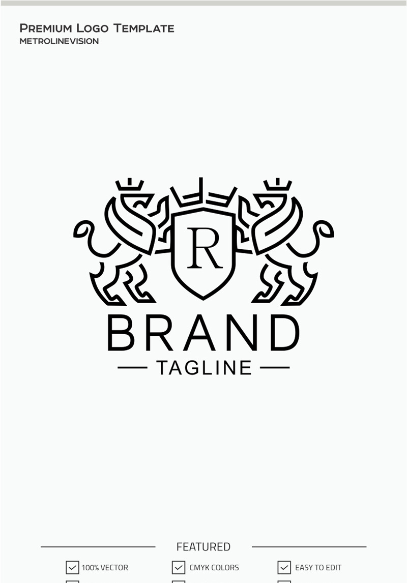 Royal Lions Logo Template 70943
