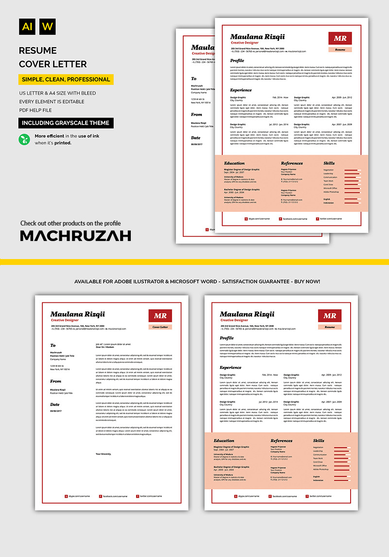 Minimalist Resume Template #71062