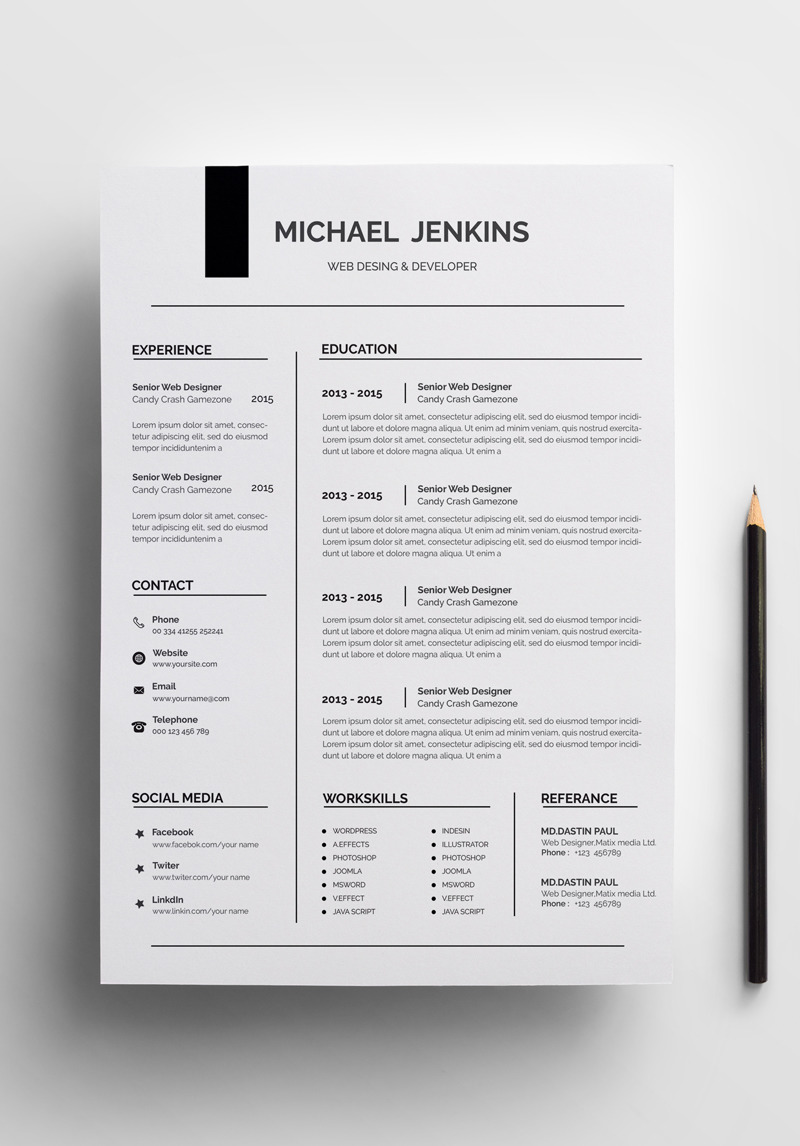 Michael Jenkins Resume Template #71592