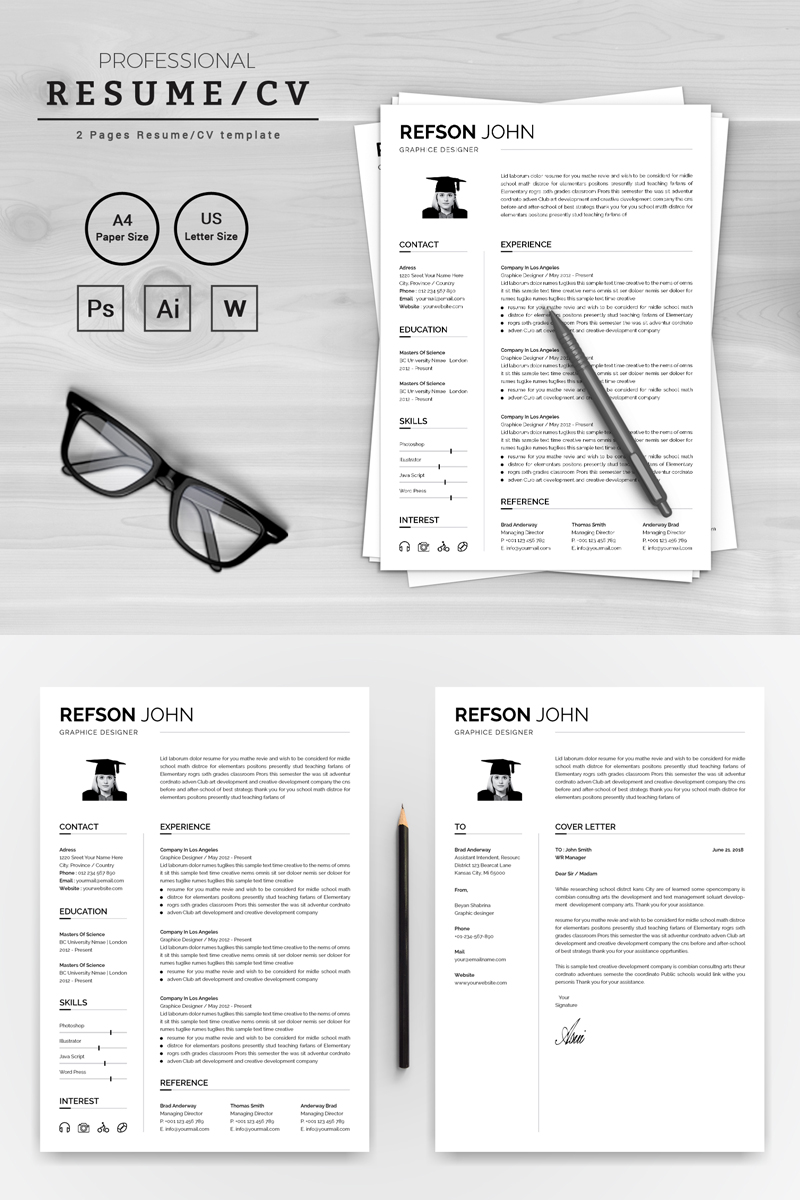 Refson John Modern Resume Template #72047