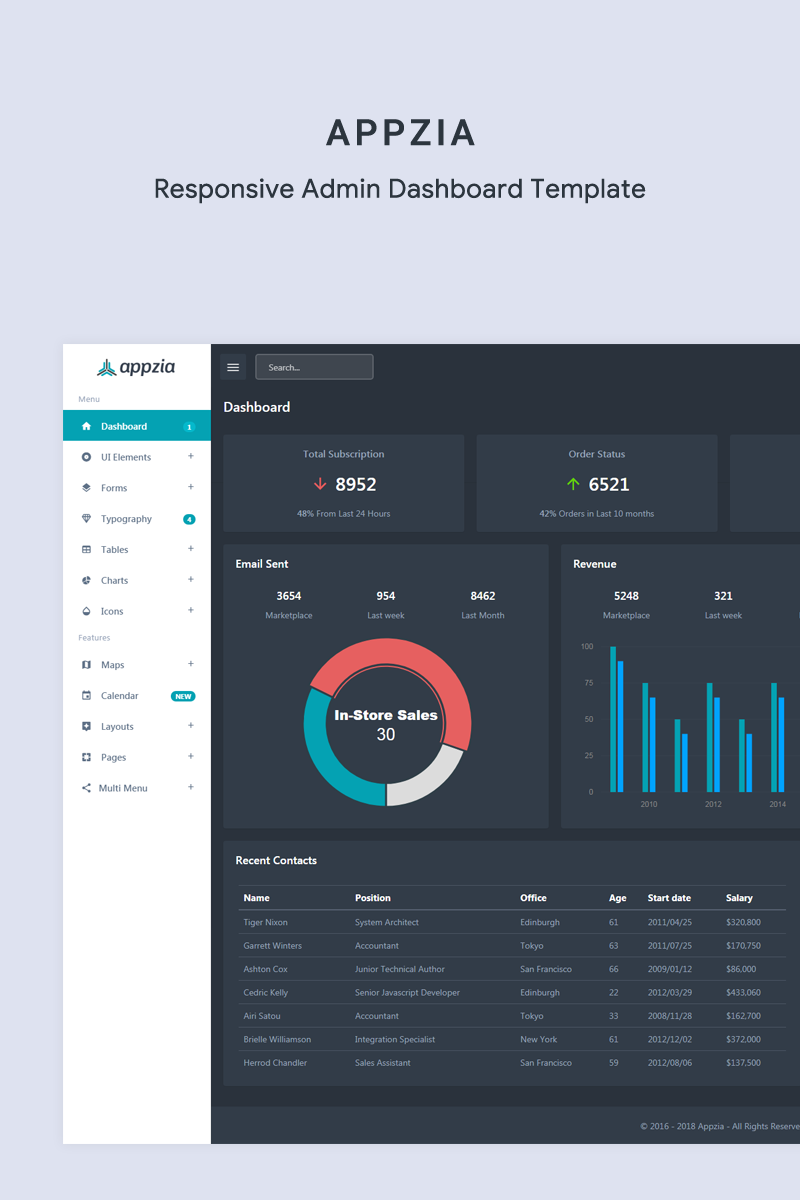 Шаблон dark admin - Appzia - Панель управления шаблон панели управления Шаблон dark admin - Appzia - Панель управления шаблон панели управления