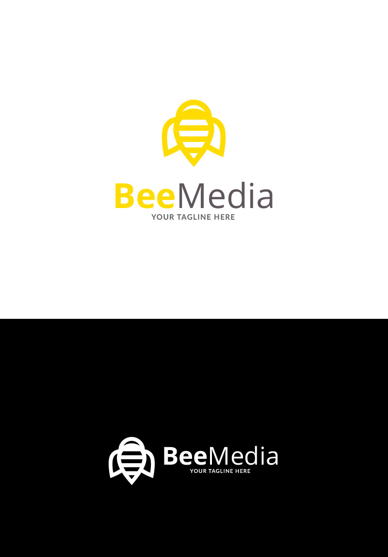 Bee Media Brand Logo Template #73343