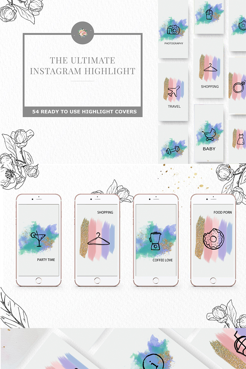 Instagram Highlight Iconset Template 73925