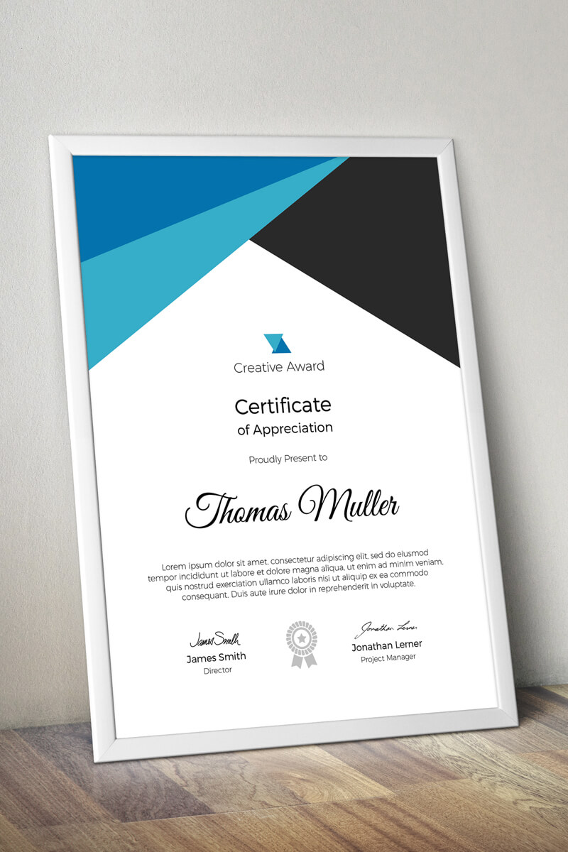 Creative Award Certificate Template #74346