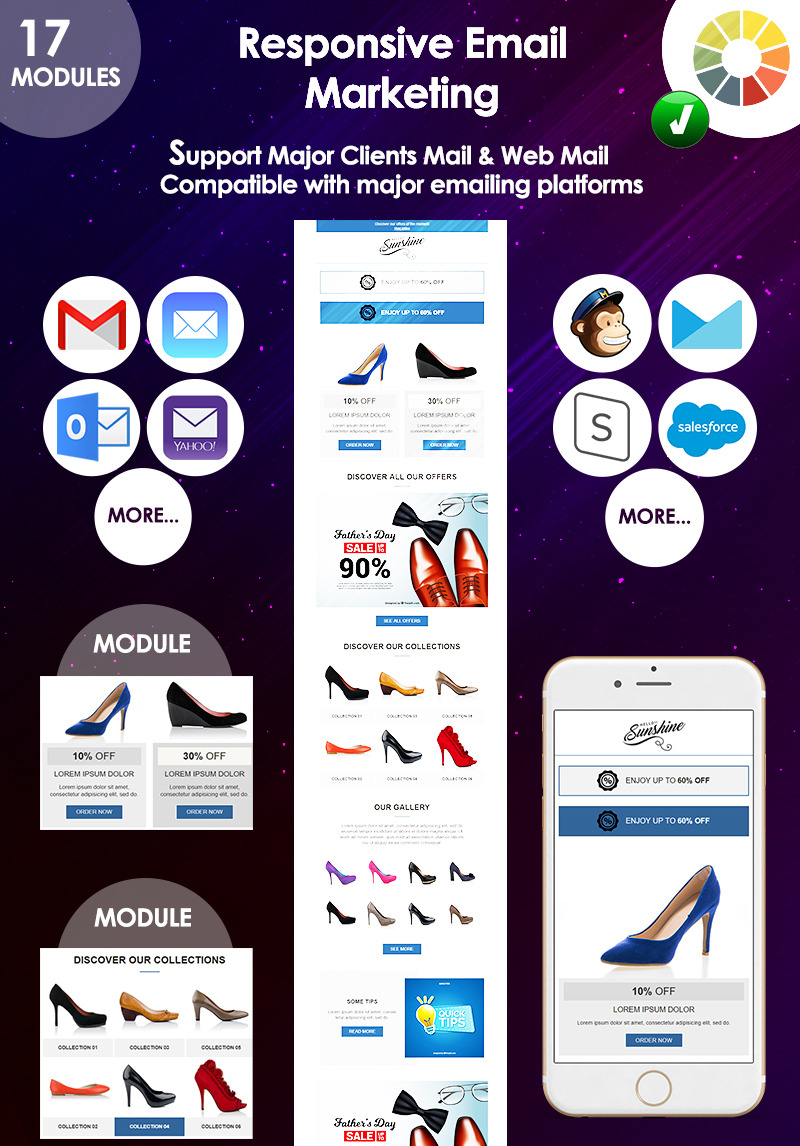 Email responsive marketing offers Newsletter Template #74330