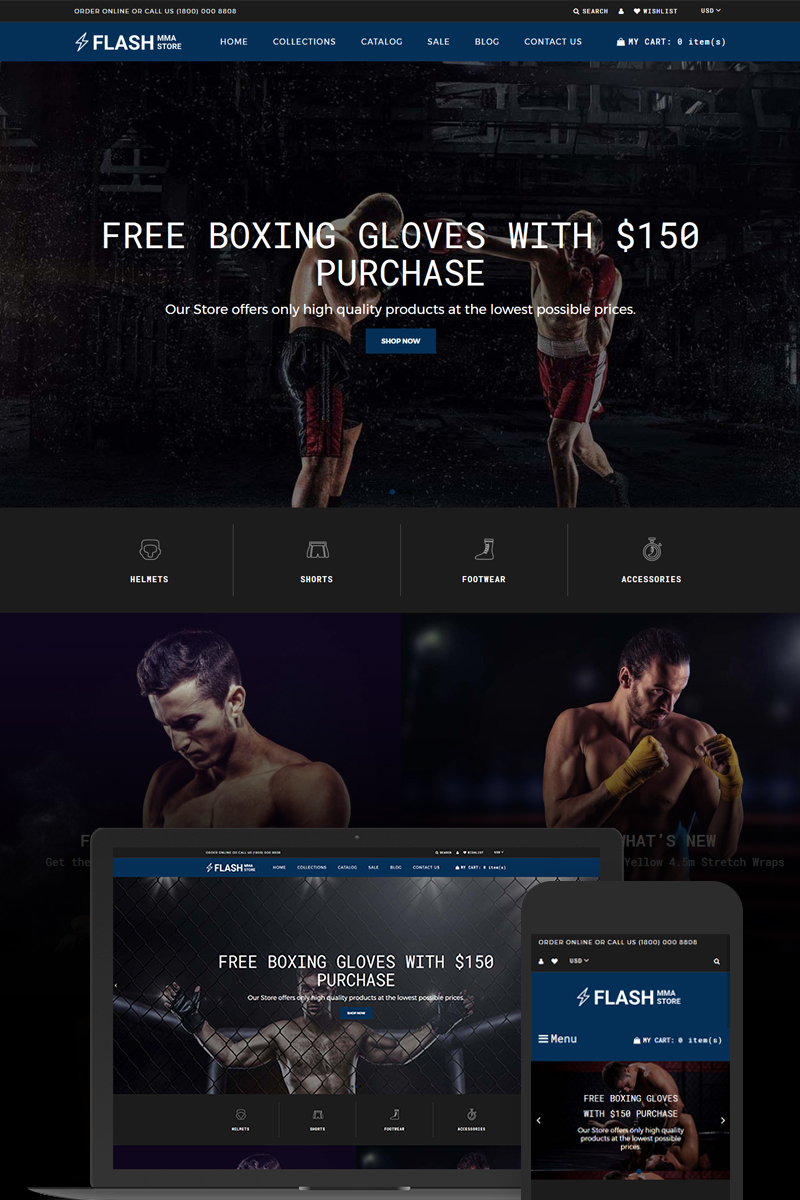 Flash - MMA Store Shopify Theme #74366