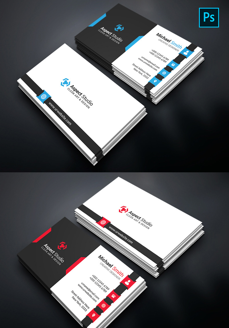 Michael Smith Business Card Corporate Identity Template #74612