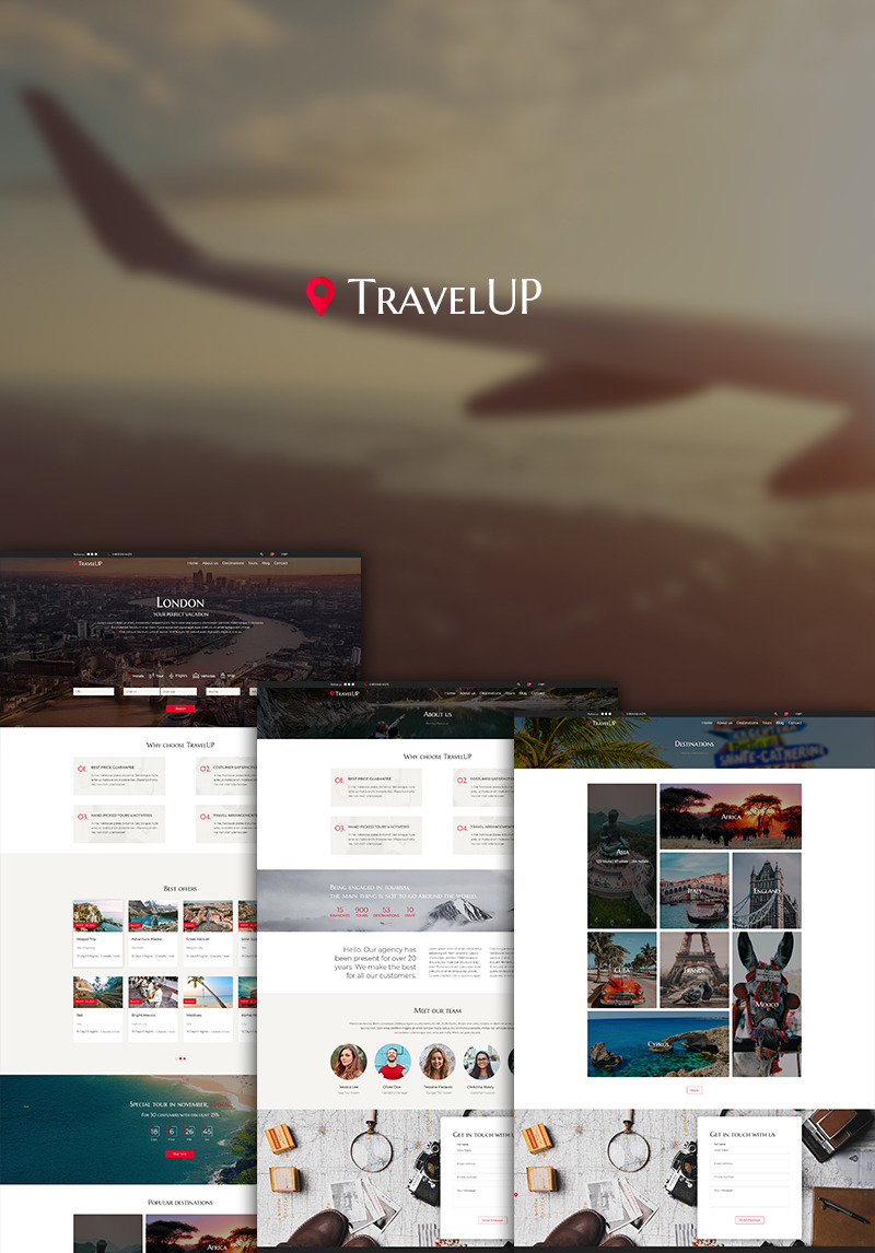 TravelUP PSD Template #74723