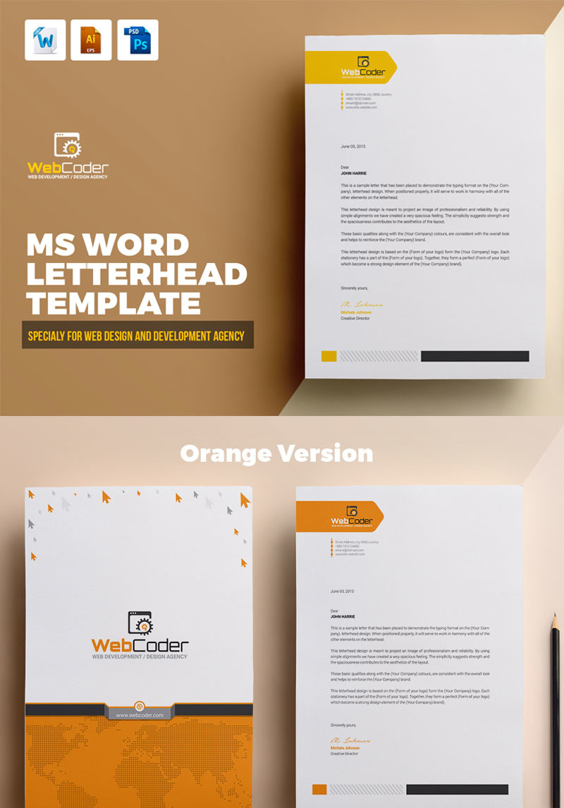 Letterhead Corporate Identity Template #74865