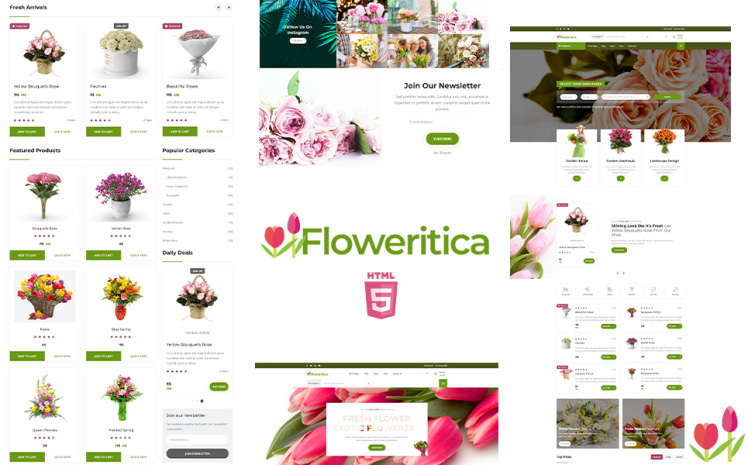 Floristica | Flowers and Roses Shop Website Template #110978