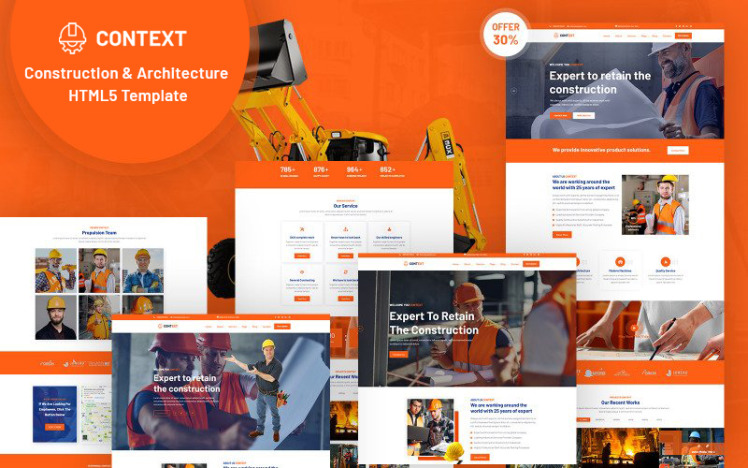 Context - Construction and Architecture HTML5 Website Template #125226