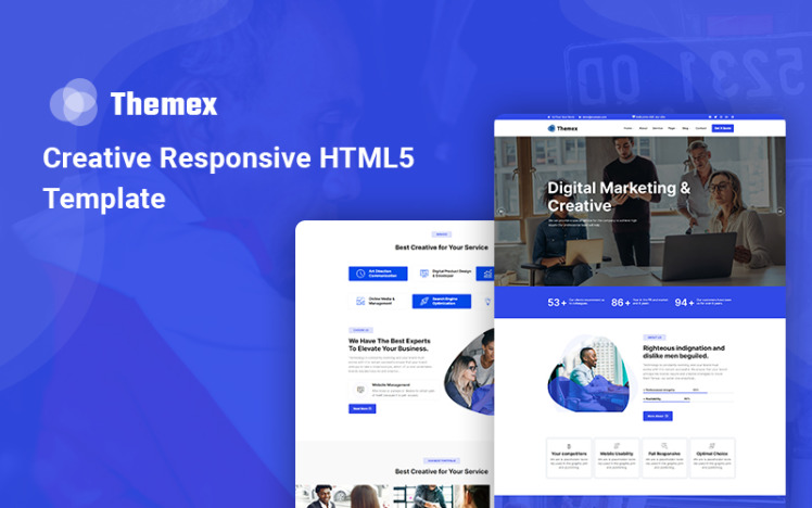 Themex - Creative Responsive Website Template #143353