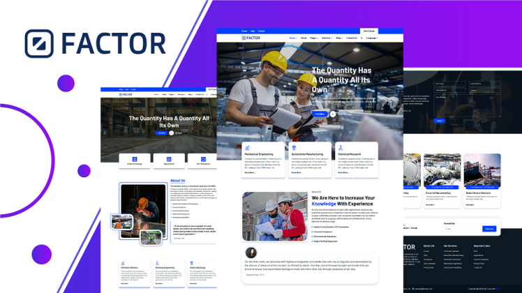 Factor - Industry & Factory HTML5 Website Template #146028
