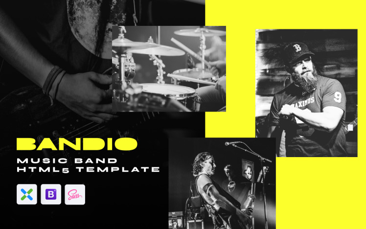 Bandio - Modern HTML5 Music and Band Website Template #148481