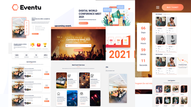 Eventu - Conference, Event & Meetup HTML5 Website Template #150303