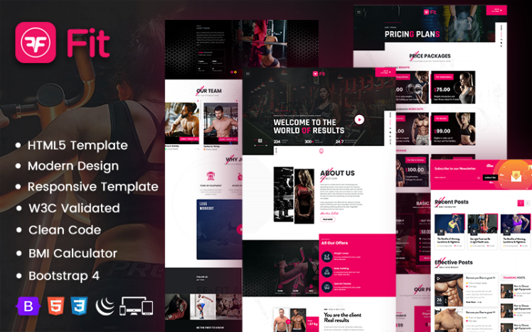 FF-Fit - Fitness HTML5, CSS & JS Responsive #166553