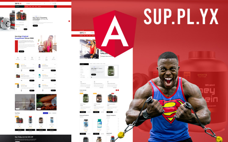 Supplyx - Gym Shop Angular Website Template #173893