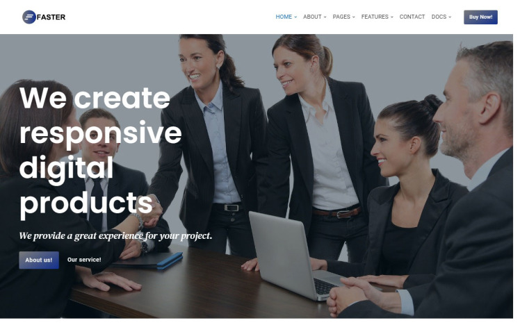 Faster-Multipurpose Responsive HTML Website Template #176905