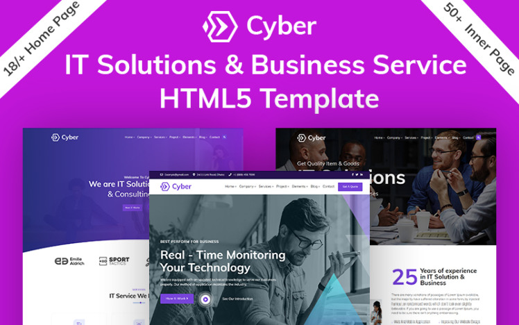 Cyber IT Solution & Business Service HTML5 Template #177371